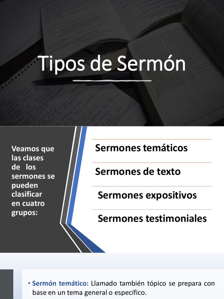Tipos de Sermones | PDF | Sermón | Jesús
