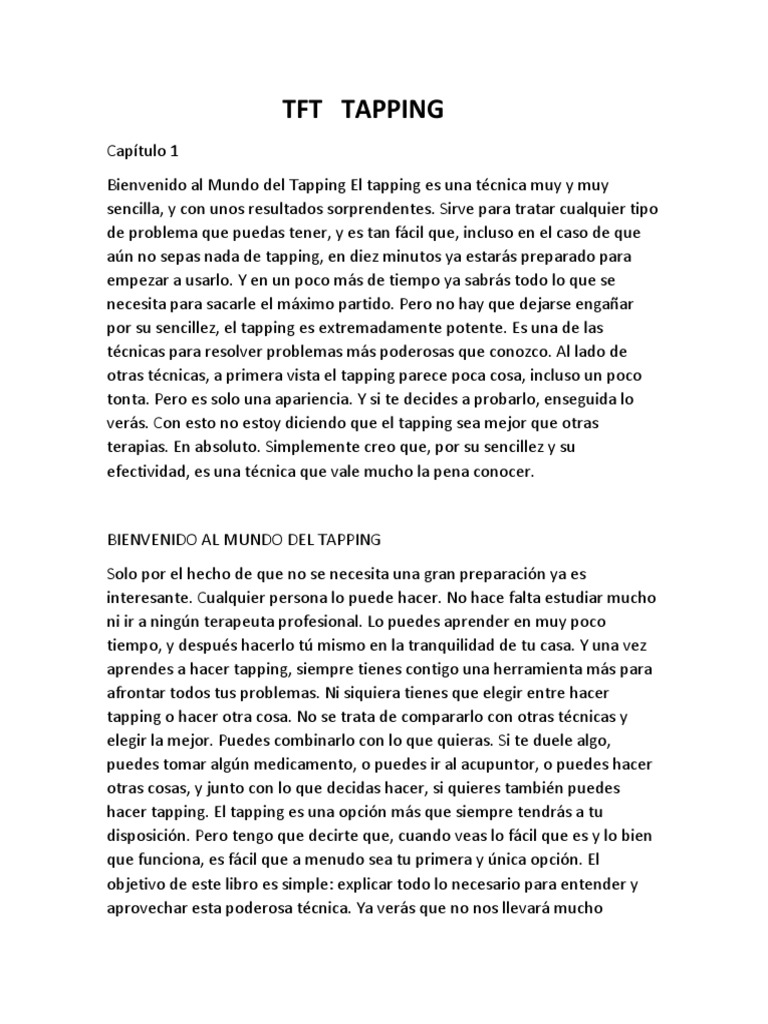 Introducción al Tapping: Técnica Efectiva | PDF | Acupuntura | Mano