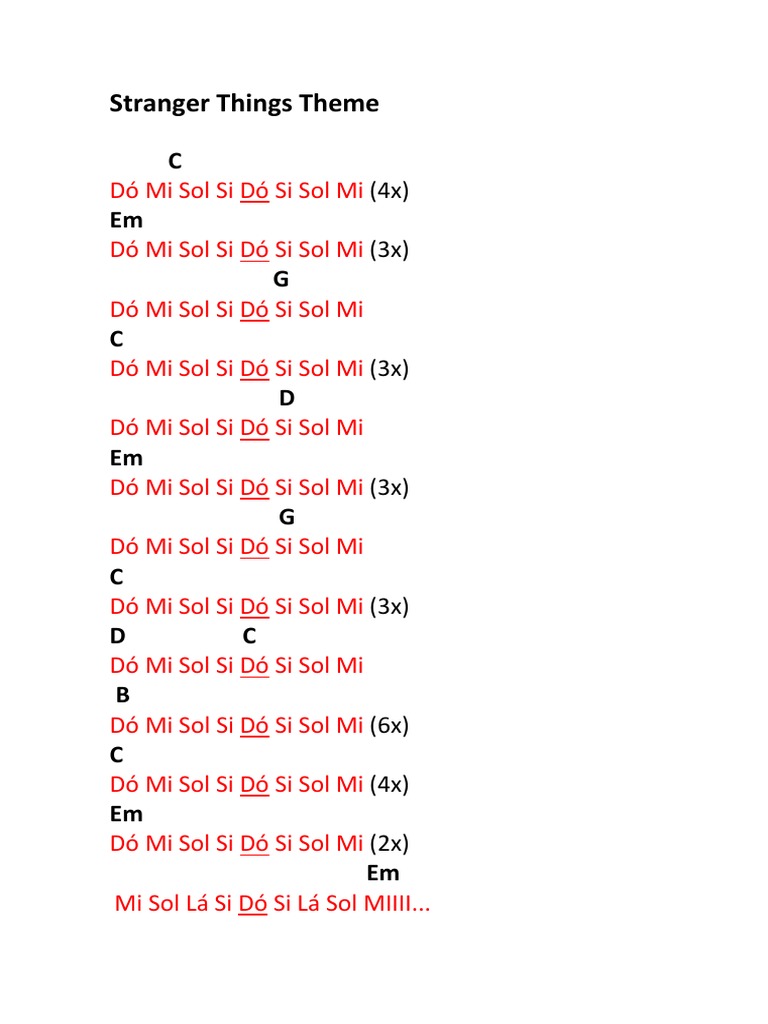 Stranger Things Theme | PDF