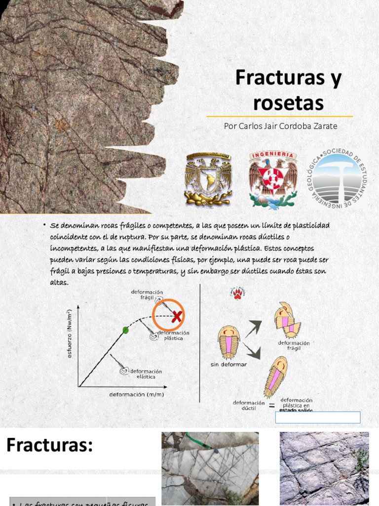 Fracturas y Rosetas en Geología | PDF | Fractura | Falla (geología)