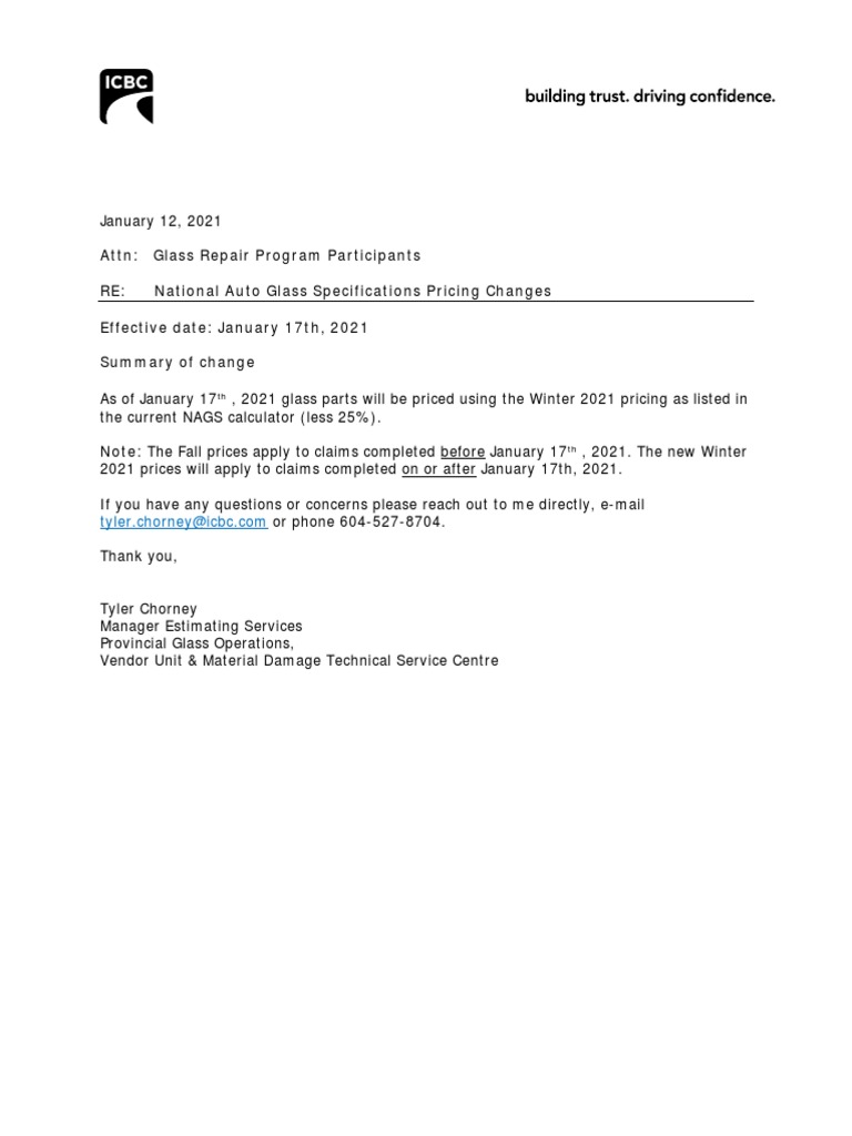 NAGS Pricing Update for 2021 | PDF