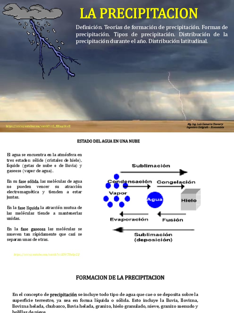 Tipos y Formación de Precipitación | PDF | Precipitación | Nube