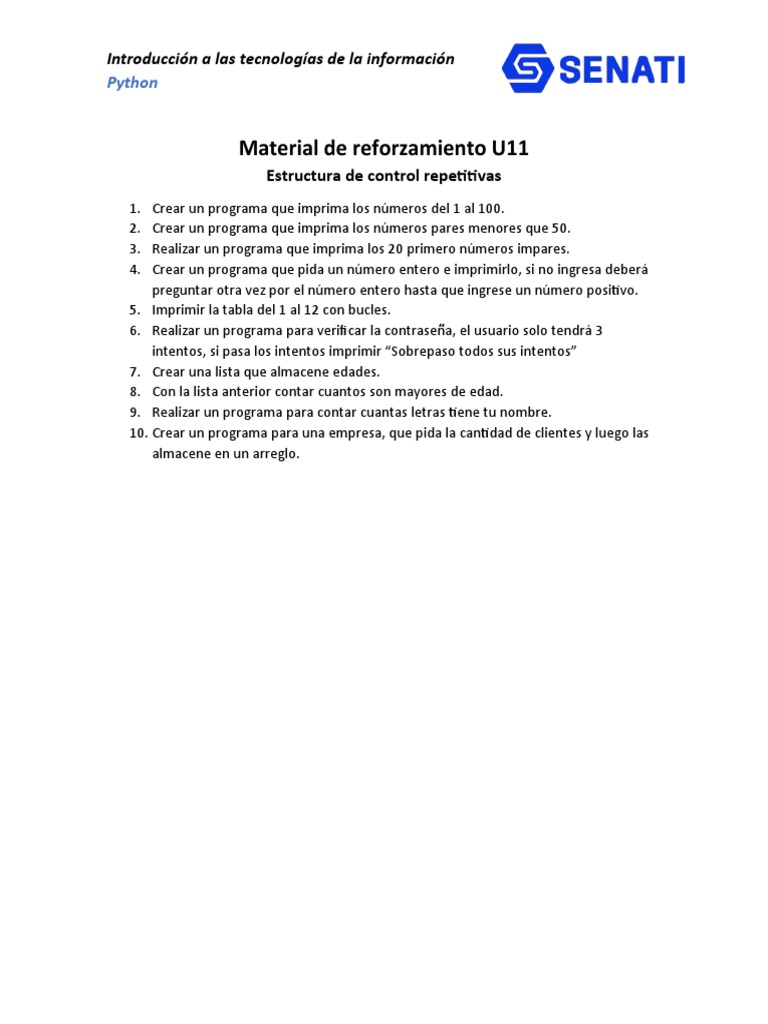 Material de Reforzamiento U11 | PDF