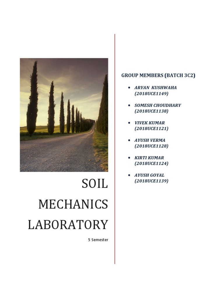 Soil Mechanics Lab Manual 5 Sem | PDF | Civil Engineering | Earth Sciences