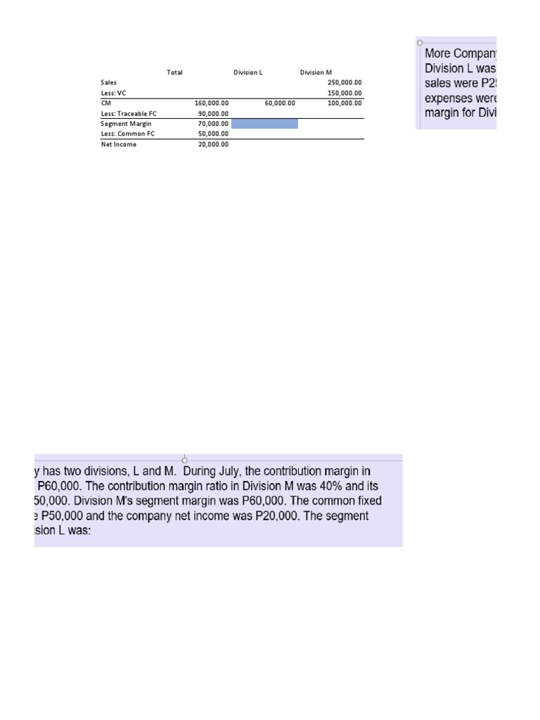 Decentralized Operations And Segment Reporting Discussion Problems