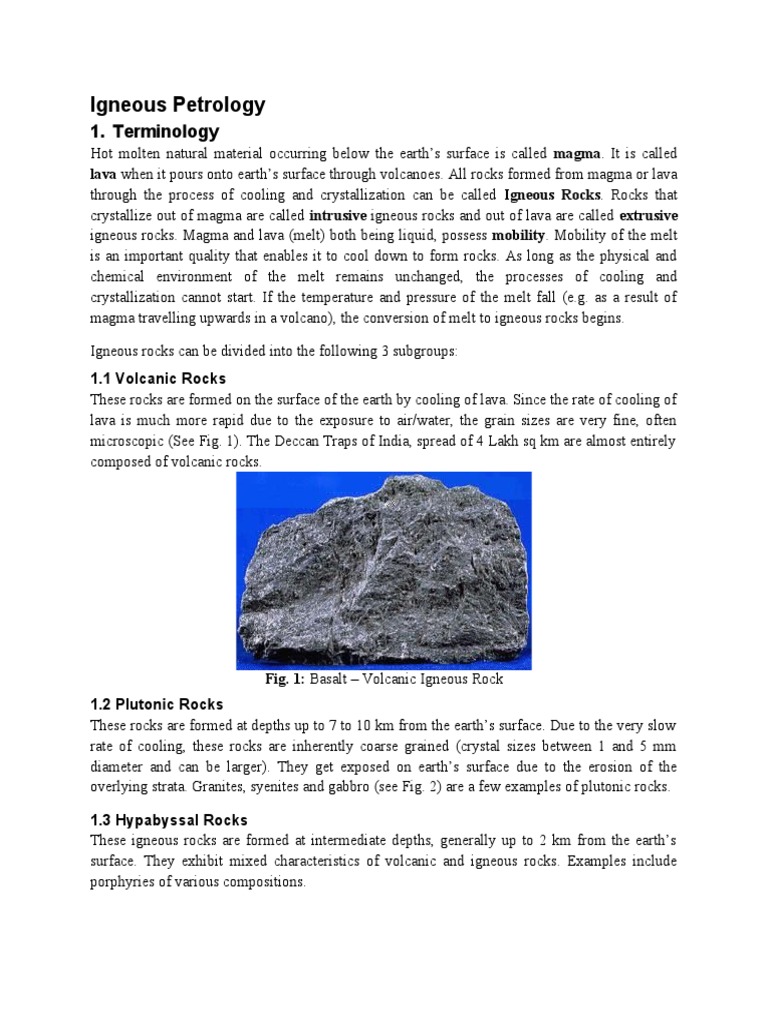 Igneous Petrology | PDF | Igneous Rock | Rock (Geology)