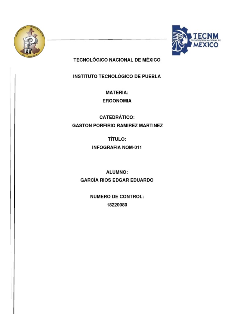 Infografía sobre la NOM-011 STPS 2001 | PDF