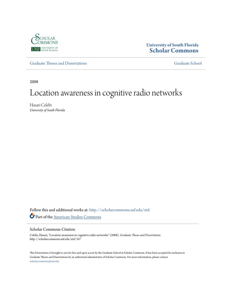 Location Awareness in Cognitive Radio Networks | PDF | Cognitive Radio ...
