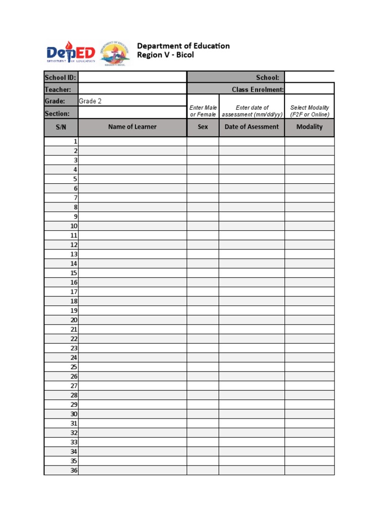 G2 BoSY CRLA Scoresheet - v4 - (Teachername - Schoolname) | PDF ...
