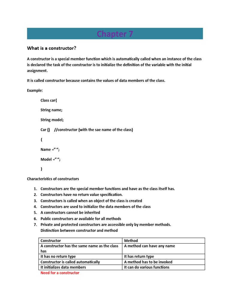 Soda Chapter 7 | PDF | Programming | Constructor (Object Oriented ...