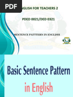 Sentence Pattern | PDF | Object (Grammar) | Verb