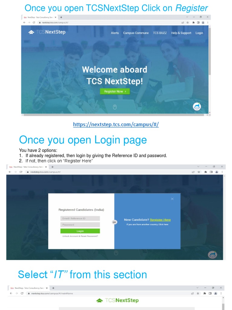 Steps to Fill TCS Application Form | PDF