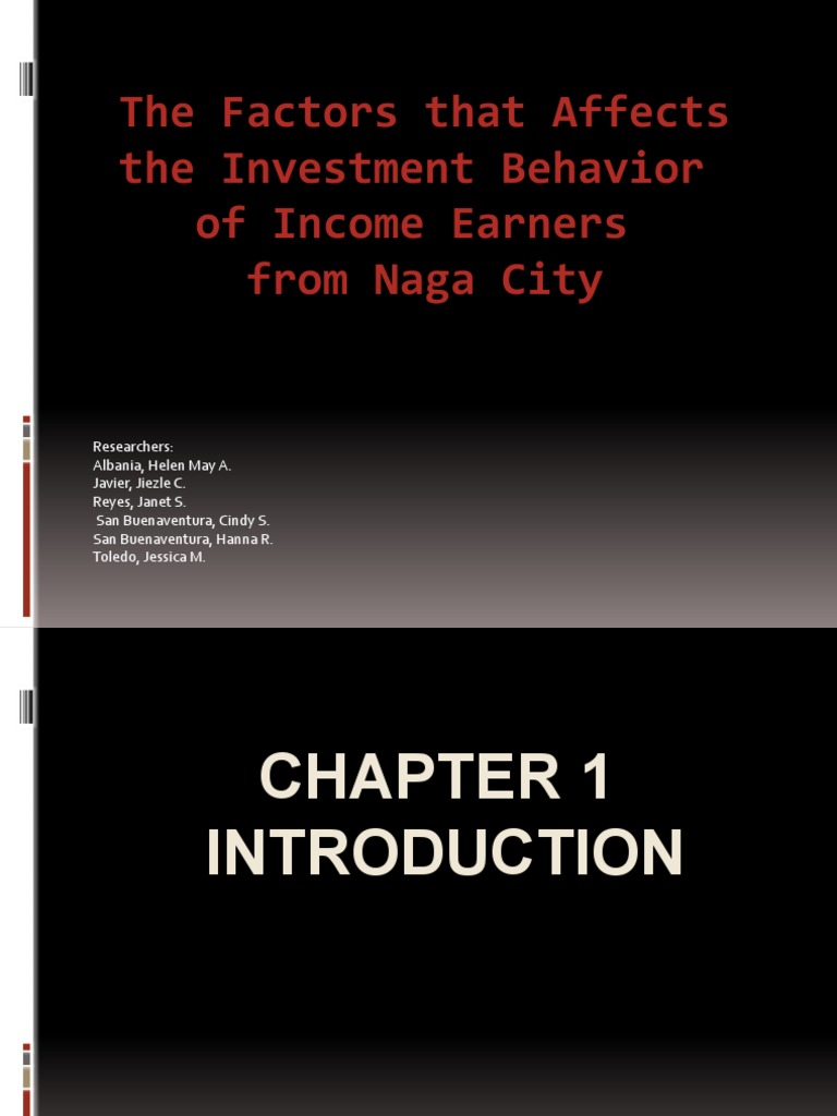 The Factors That Affects The Investment Behavior (PPT c1) | PDF ...