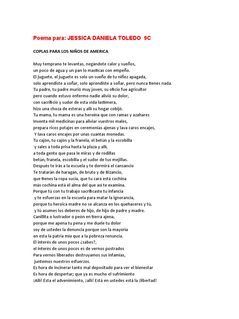 Poemas para Declamar 2019 | PDF