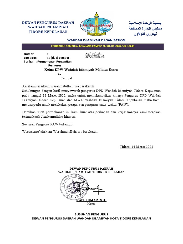 SURAT PAW Baru | PDF