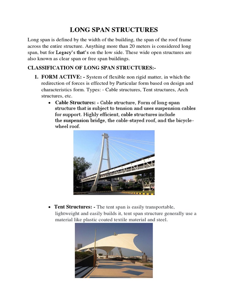 Long Span Structures | PDF | Truss | Civil Engineering