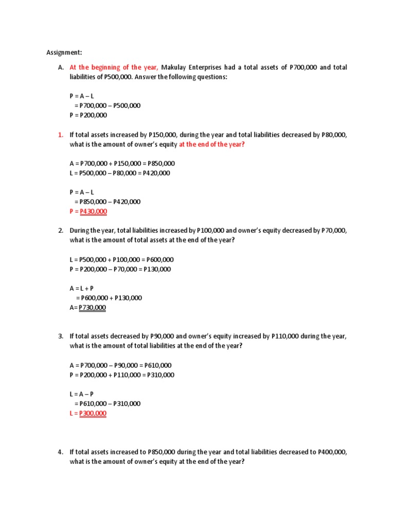 Journal Entry Assignments and Solutions | PDF | Expense | Debits And ...