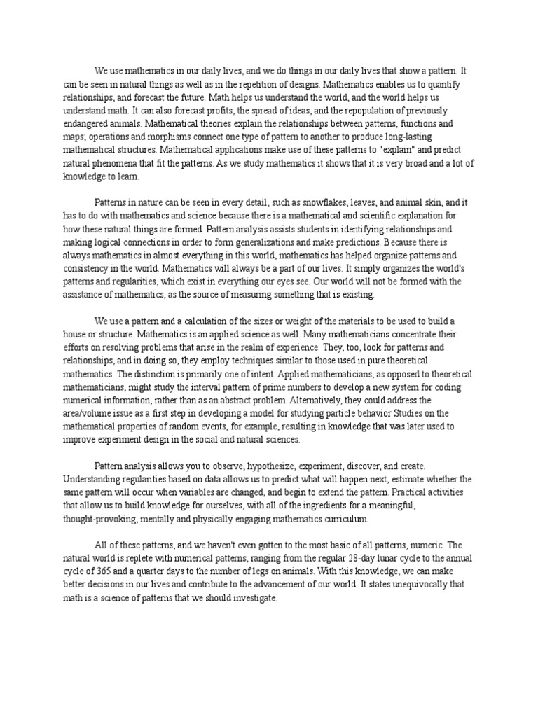 Reflection Essay | PDF | Teaching Mathematics | Science