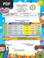 Grade 1 Class Program 2022-2023 | PDF | Schools | Teaching