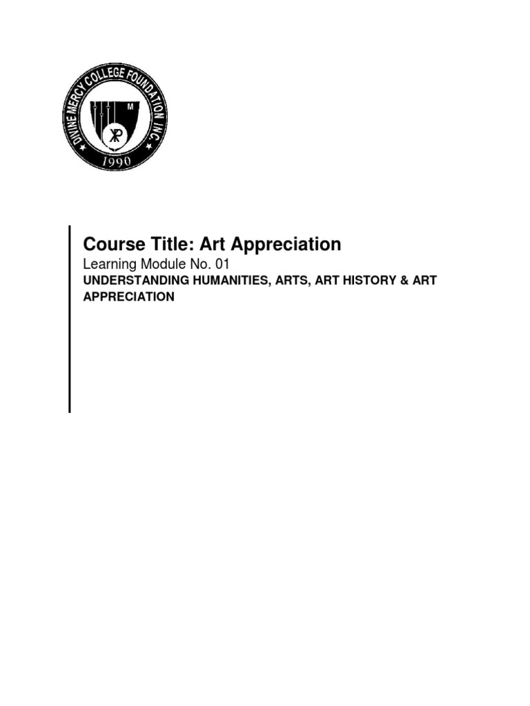 01 - Understanding Humanities, Arts, Art History & Art Appreciation ...