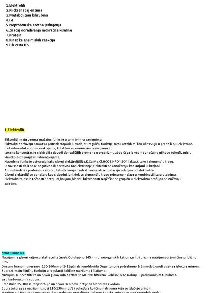 Medicinska Biohemija Miroslava Stojanovic | PDF