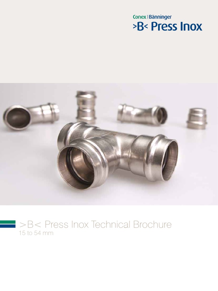 B - Press Inox Technical Brochure | PDF | Pipe (Fluid Conveyance ...