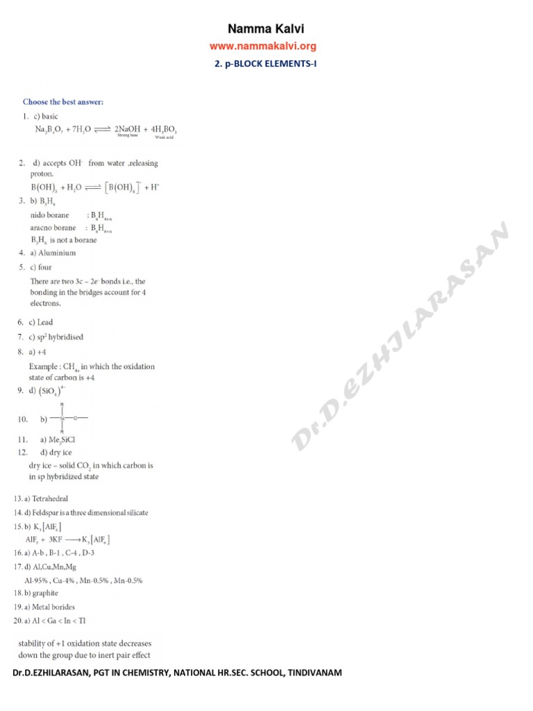 12th Chemistry Unit 2 Study Material em | PDF | Carbon | Chemical Bond