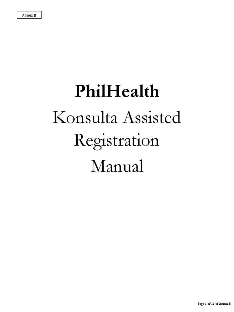 Philhealth: Konsulta Assisted Registration Manual | PDF | Qr Code