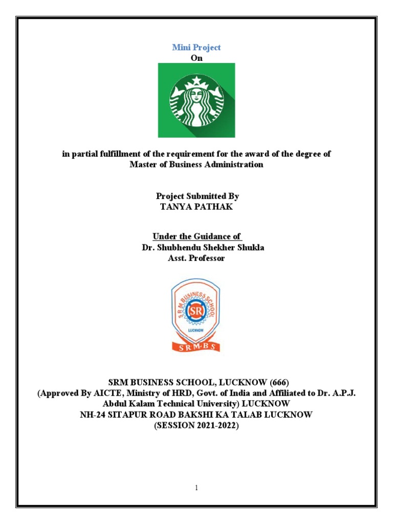 Mini Project 2 | PDF | Starbucks | Business
