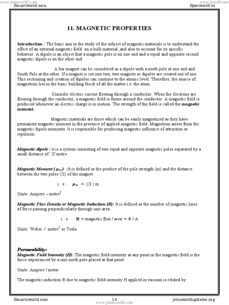 MS UNIT 4 Magnetic Materials | PDF | Magnetic Field | Ferromagnetism