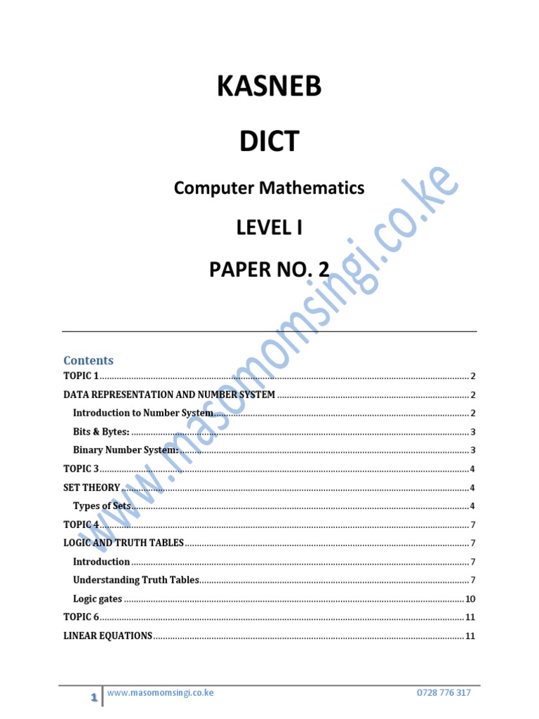 Computer Mathematics Sample | PDF | Set (Mathematics) | Logic Gate