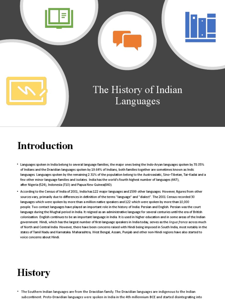 The History of Indian Languages | PDF | Languages Of India | Human ...