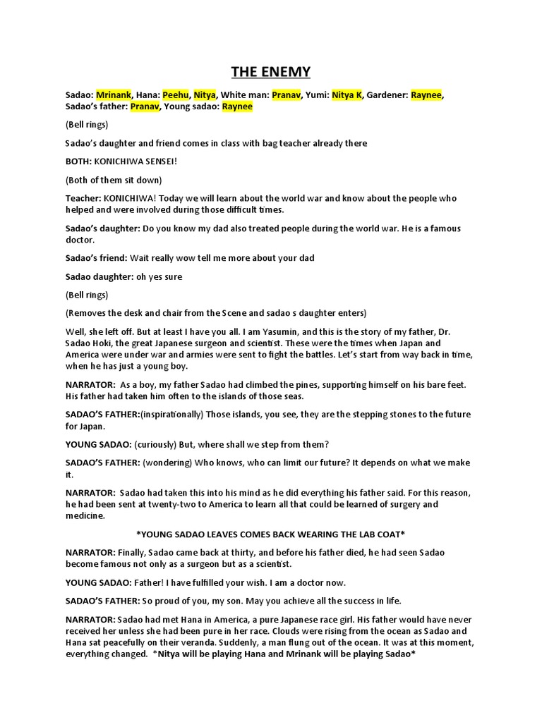 Play - The Enemy | PDF