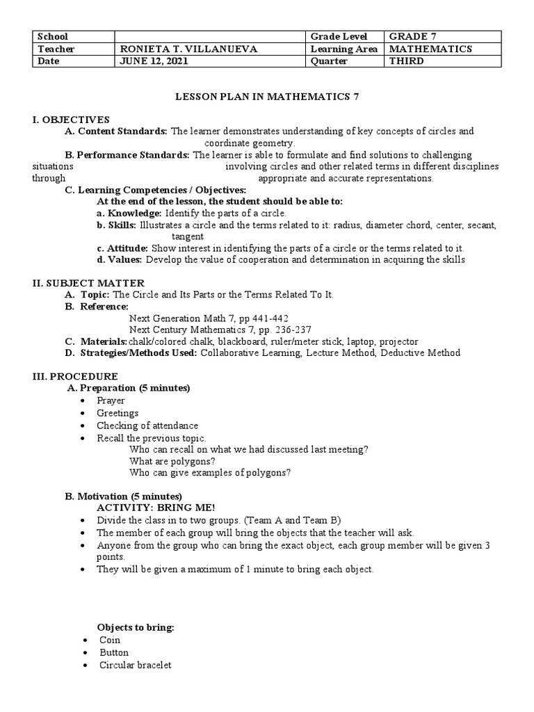 DLP Mathematics | PDF | Circle | Tangent