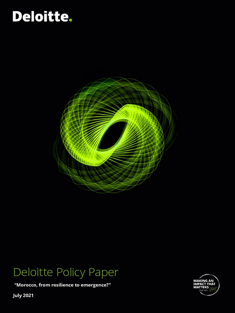 Policy Paper Deloitte | PDF | Morocco | Economic Inequality