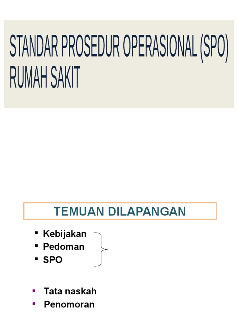 SPO Akreditasi | PDF
