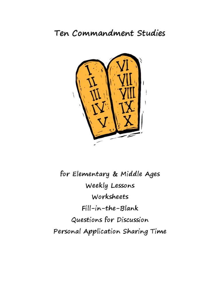 Ten Commandment Studies For Middle and Youth Ages | PDF | Biblical ...