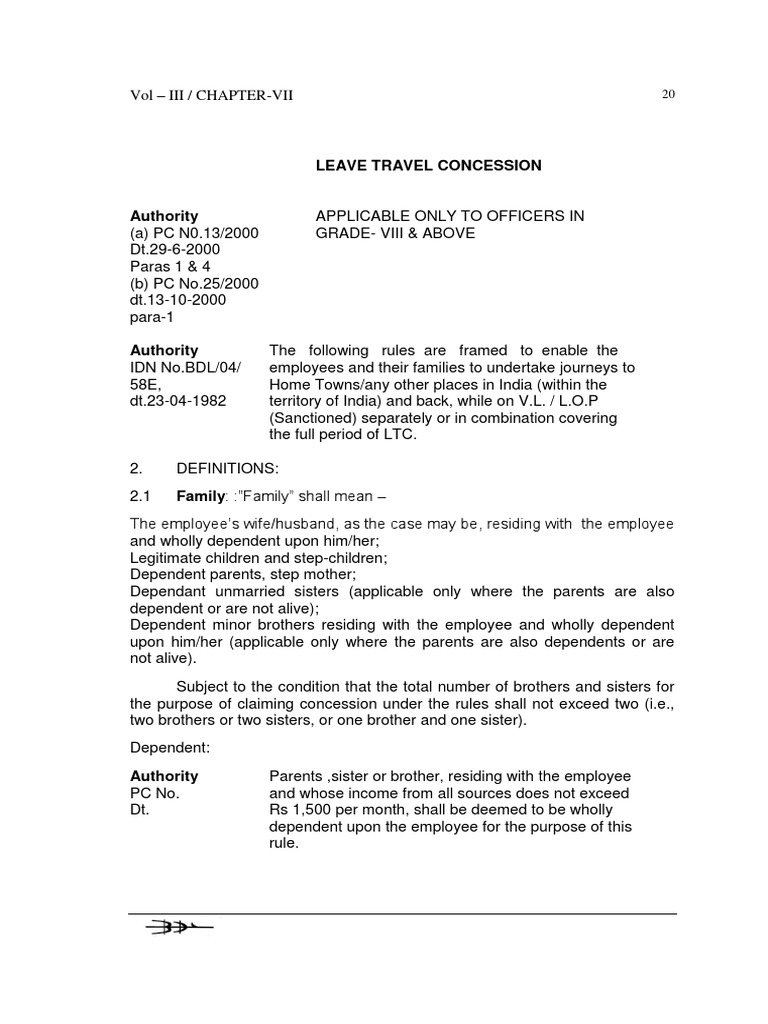 Leave Travel Concession | PDF | Bus | Employment