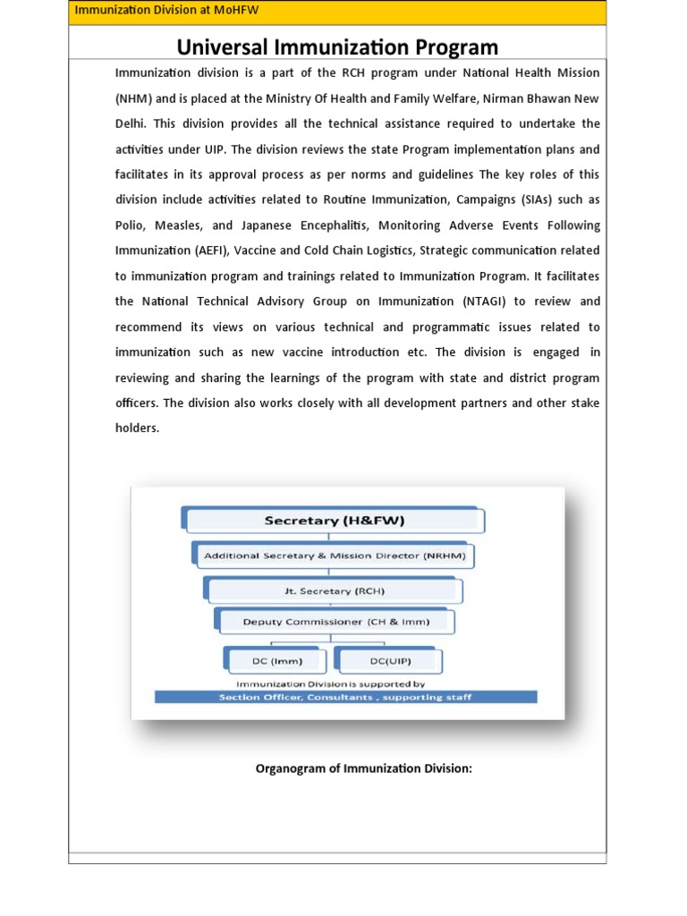 Universal Immunization Program | PDF | Vaccines | Public Health