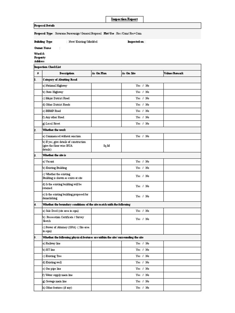 Inspection Report | PDF
