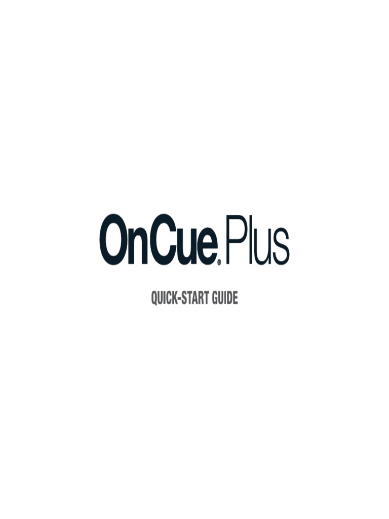 OnCue Plus, Quick Start Guide G18-247 11 - 16 | PDF