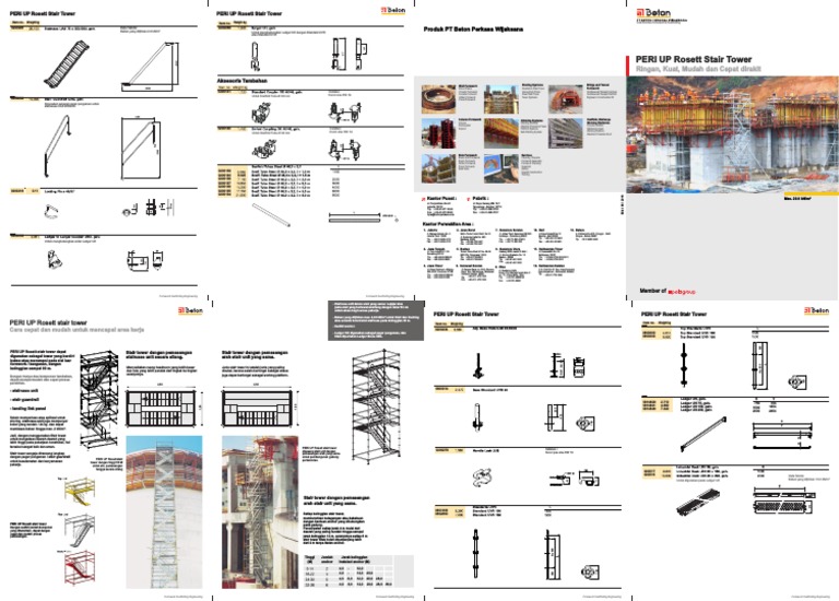 Peri Up Rosett Stair Tower | PDF | Perancah | Rekayasa Bangunan