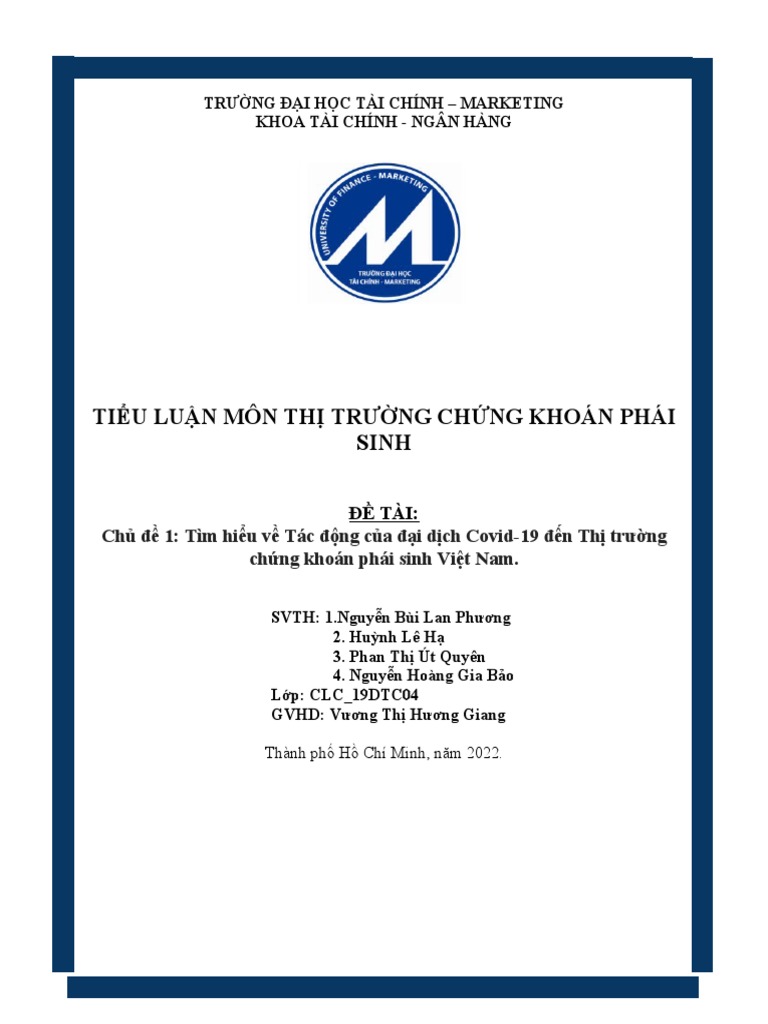 Bài tiểu luận TTCKPS | PDF