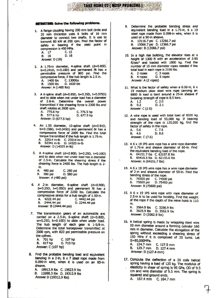 Take Home 02 MDSP Problems | PDF