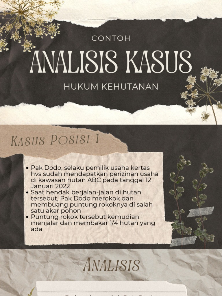 Contoh Analisis Kasus Hukum Kehutanan | PDF