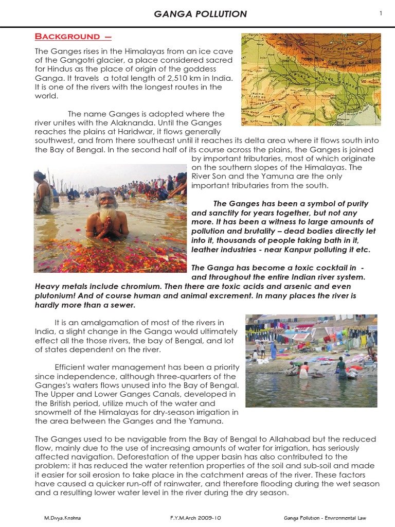 Ganga Pollution | PDF | Water And Politics | Environmental Technology