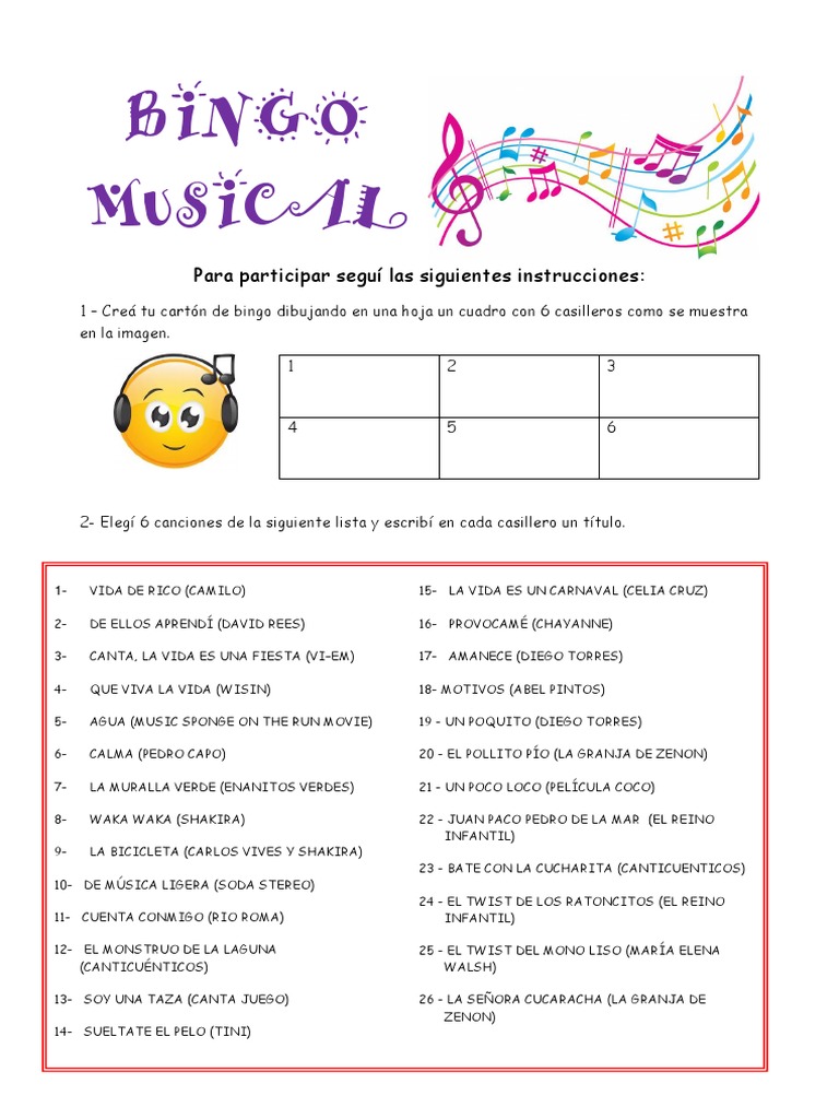 BINGO MUSICAL | PDF