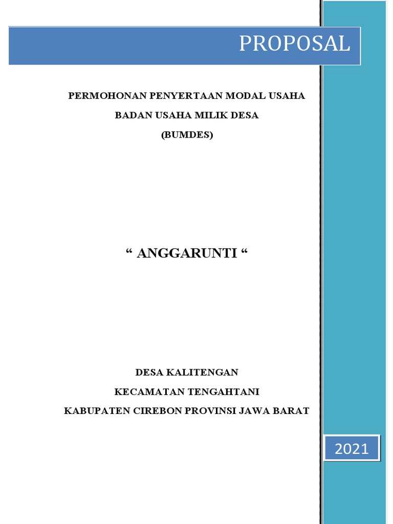 Proposal Bumdes | PDF