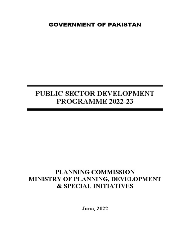 PSDP 2022-23 | PDF | Economies