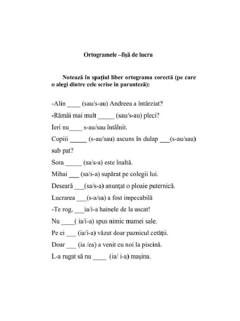 fisa ortograme | PDF